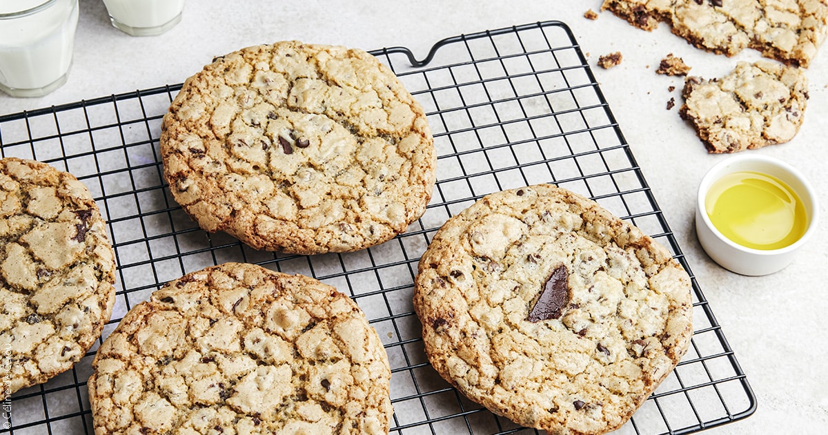 Huiles et Olives | Cookies à l’huile d’olive façon New York - Huiles et ...